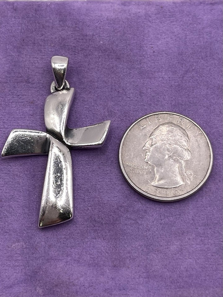 RARE Retired James Avery Twisted Ribbon Cross Pendant Uncut Original ...