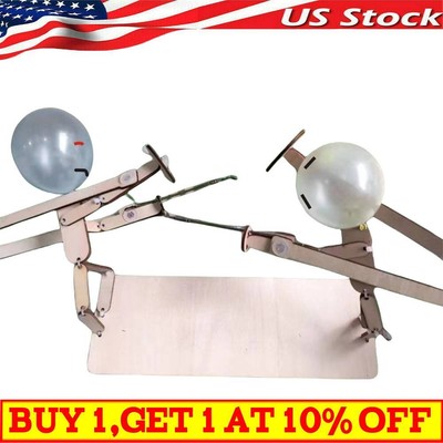 Balloon Bamboo Man Battle 2024 New Handmade Wooden Fencing Puppets | eBay