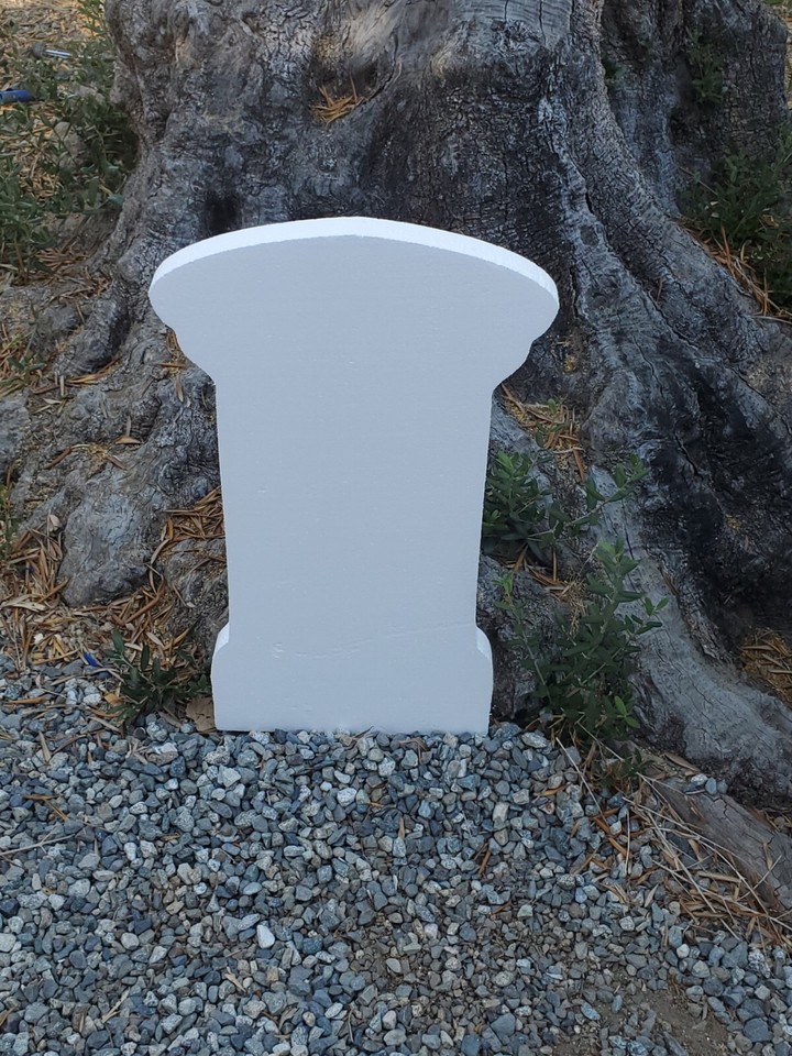 Set of 6 Haunted Mansion Shaped Tombstones / Headstones DIY Blank Foam ...