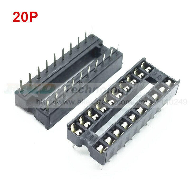 DIL DIP Socket Holder Connector Adapter Solder 6 8 14 16 18 20 24 28 32 ...