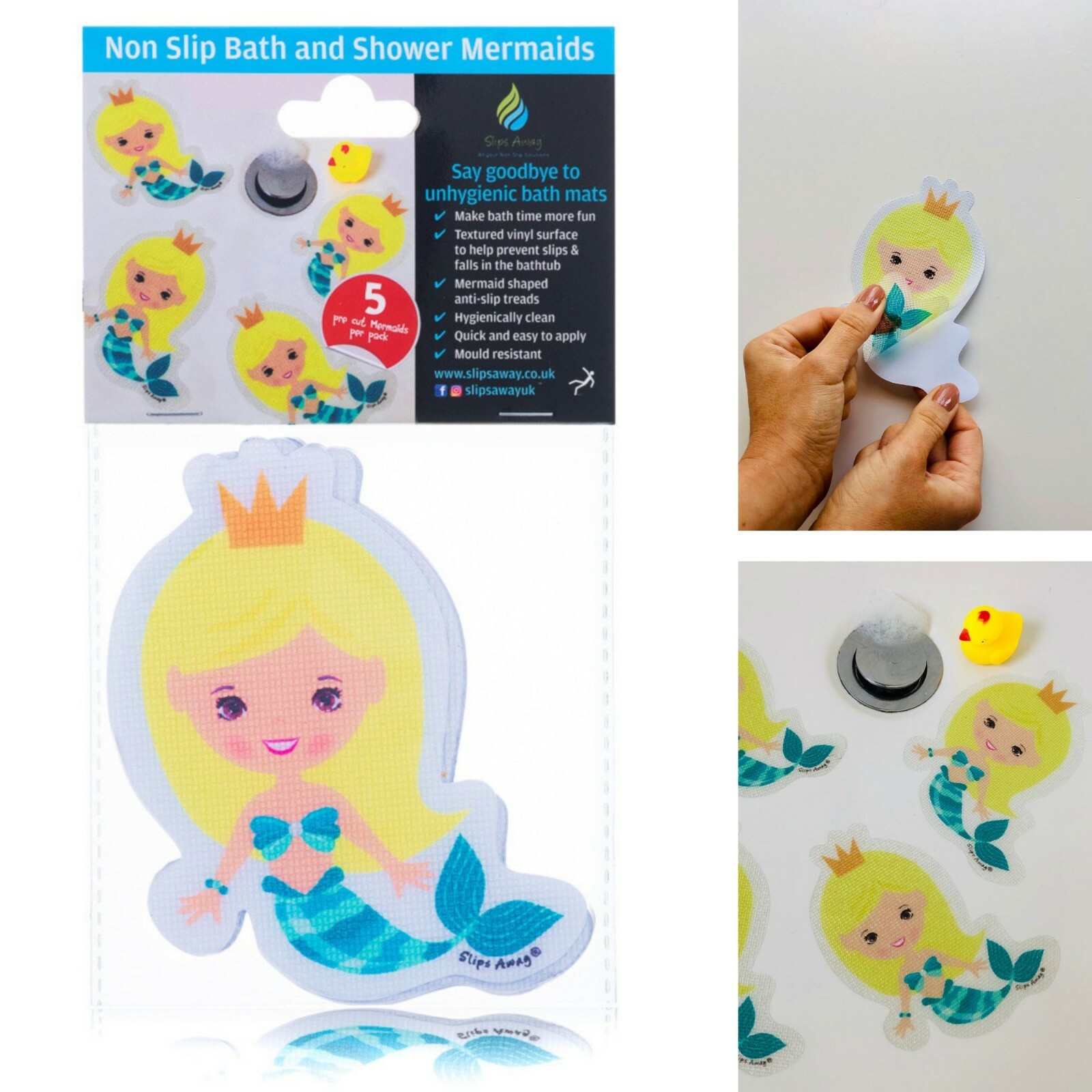 NON SLIP BATH MAT SHOWER TRAY SAFETY STRONG GRIP STICKERS NON RUBBER ...