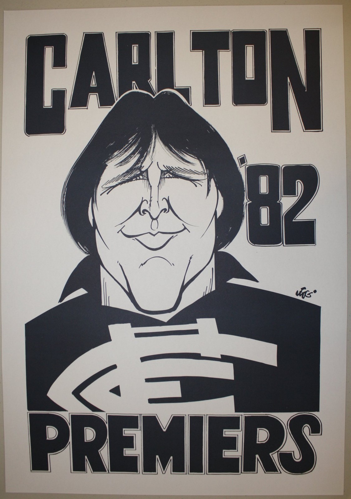 1982 Carlton Premiers Weg Poster Wayne Harmes Blues Premiership Grand ...