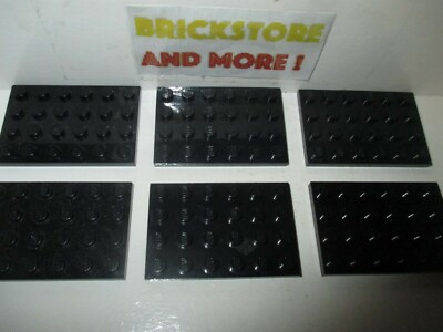 Lego - Plaque Plate 4x6 6x4 3032 Black/Noir - Choose Quantity x1 - x8 ...