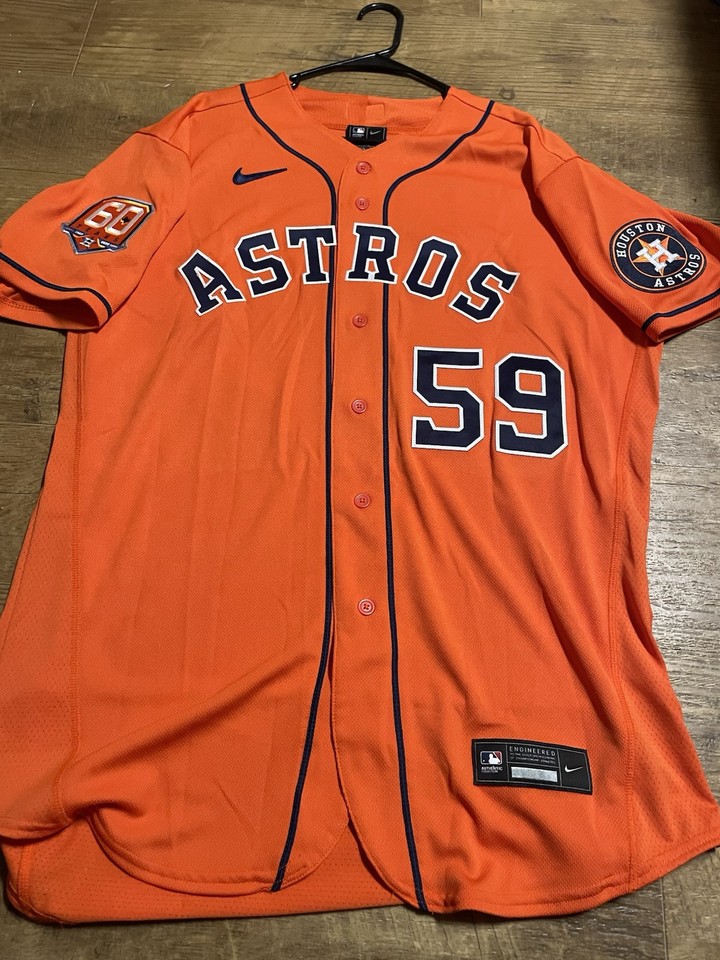 Houston Astros Nike Authentic Framber Valdez Orange Jersey 48 60 Years ...