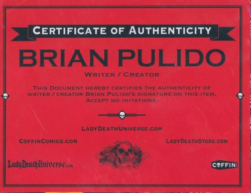 Lady Death Nightmare Symphony #1 Raw Comic Signed Brian Pulido | eBay