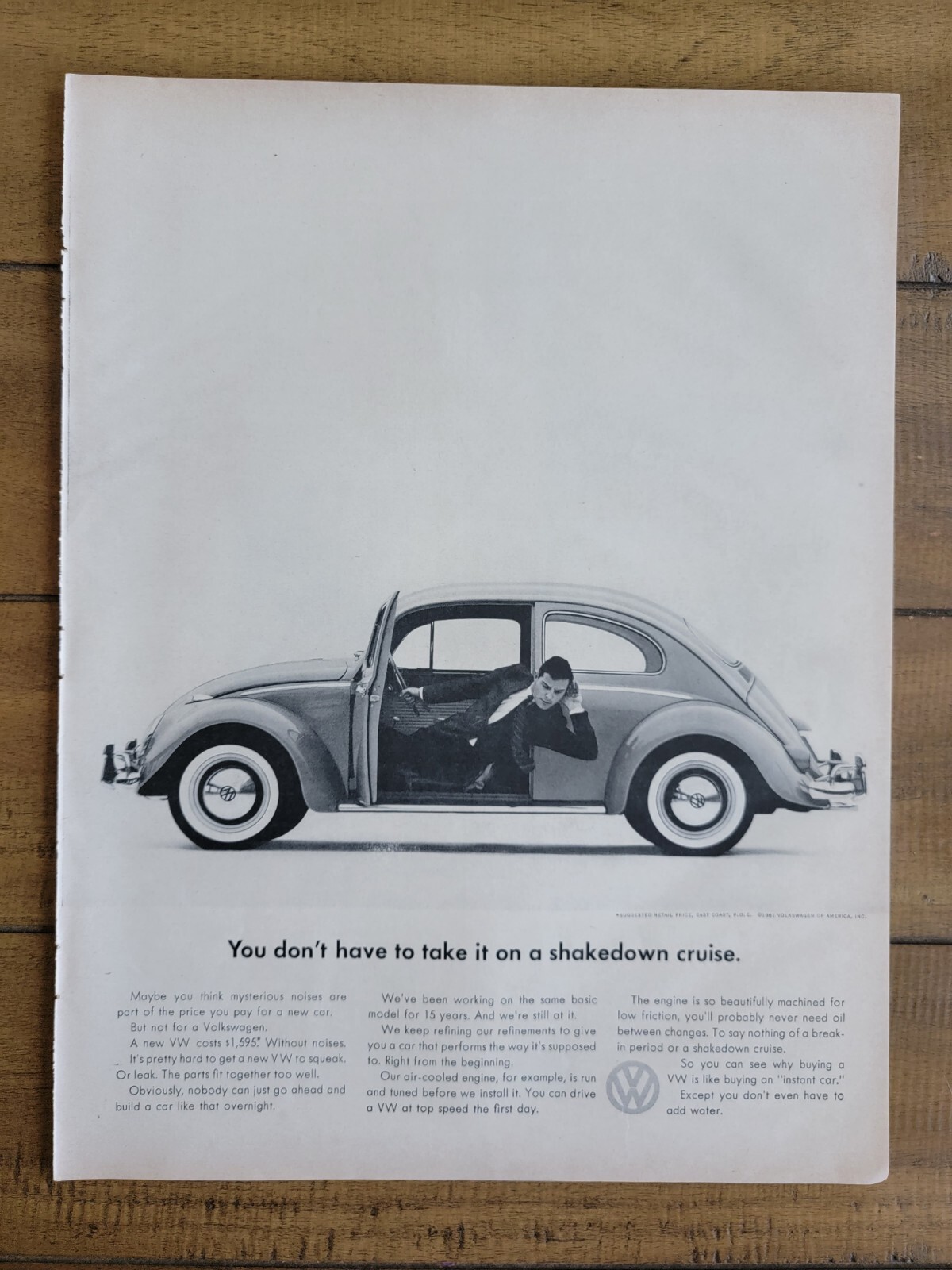 1960's VOLKSWAGEN Print Ad ORIGINAL VINTAGE VW Bug Beetle Shakedown ...