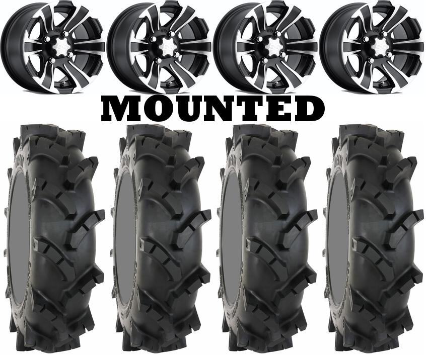 Kit 4 System 3 MT410 Tires 28x9-14 on ITP SS312 Black Wheels IRS | eBay