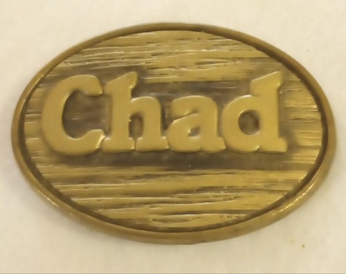 Vintage Oden Belt Buckle Wood Grain Texture "Chad" Raised ...