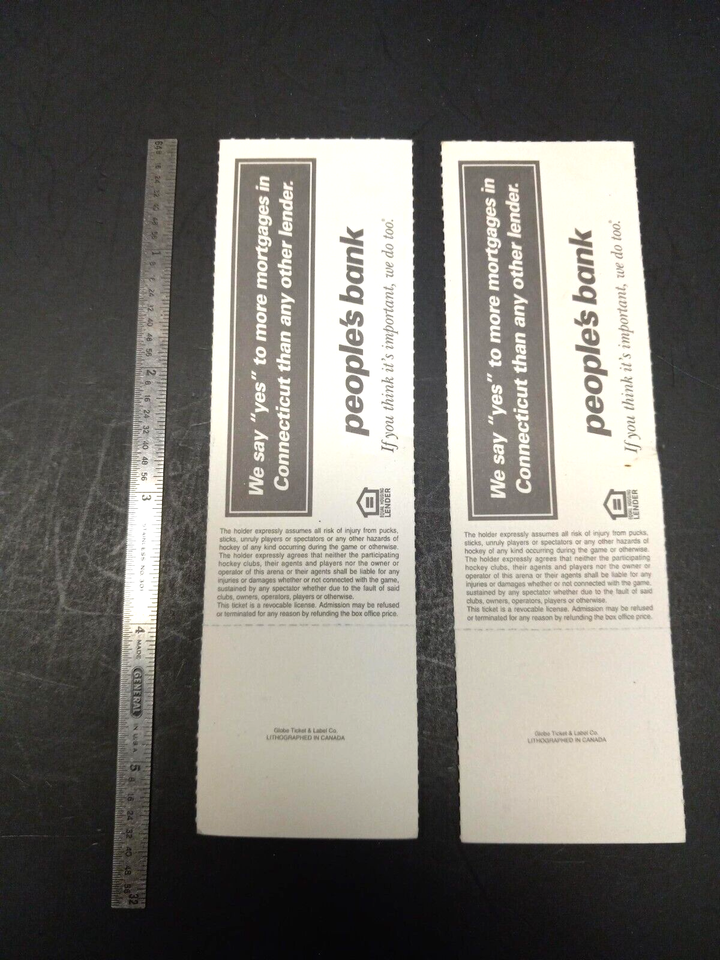 GAME 2 October 12, 1994 Hartford Whalers 2 Full Tickets vs Florida ...