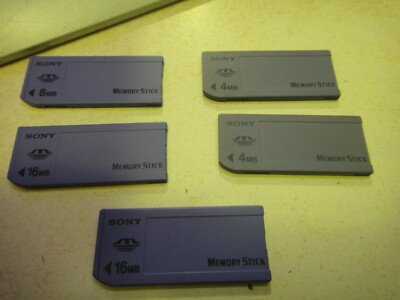 Sony MSA-16A Memory Stick lote 5 Memory stick originales Sony varios mb ...