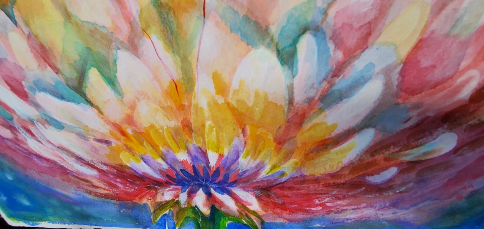 Sacred Watercolor, original painting by Ann Rothan, unframed, 21" x 28 ...