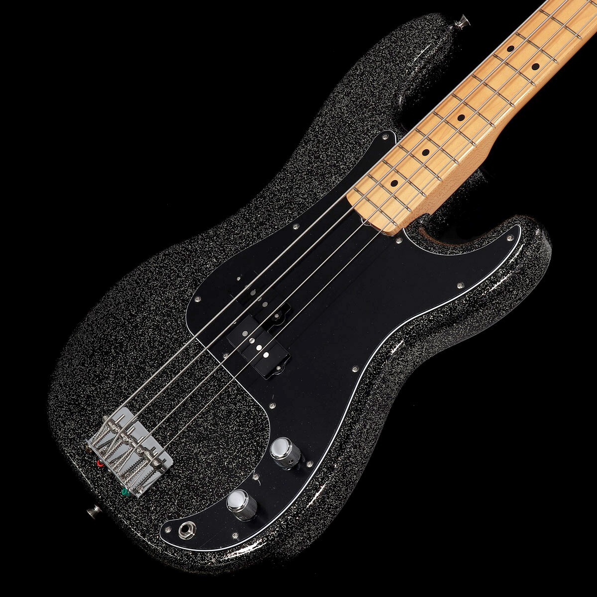 Fender / Made In Japan J Precision Bass Maple Black Gold Electric Bass Guitar - Just The Tone