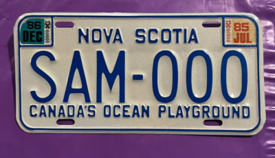 LICENSE PLATE SAMPLE Canada Nova Scotia 1985 | eBay