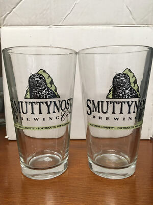 Smutty Nose Brewing Co. Portsmouth New Hampshire Beer Glasses Set of 2 ...