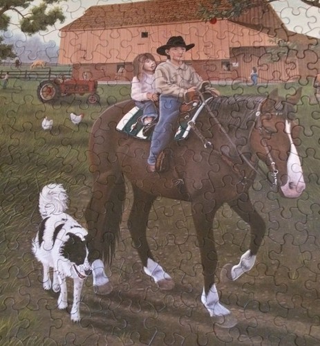 Michael Matherly 300 Piece Puzzle Called A Day On The Farm | eBay