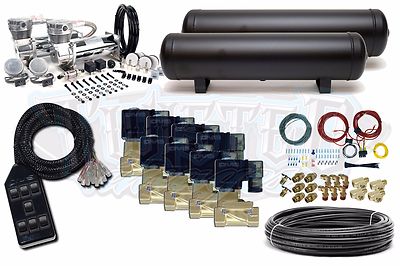 GM G-Body Fast Air Suspension Kit 1/2" FBSS Dual Viair 480C 10 Gallon ...