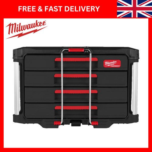 NEW Milwaukee 4932493189 PACKOUT 4 Drawer Tool Box Storage With ...