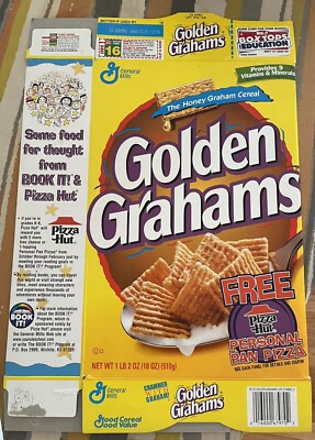 1997 General Mills Golden Grahams Cereal Box Pizza Hut | eBay