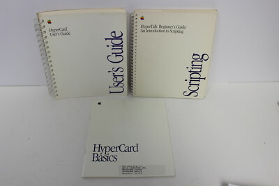 APPLE HYPERCARD USER'S GUIDE & HYPERCARD BASICS BOOK & HYPERTALK GUIDE SCRIPTIN | eBay