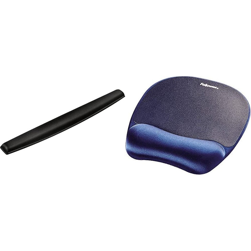 Fellowes Memory Foam Keyboard Wrist Rest - Black & Memory Foam Mouse ...