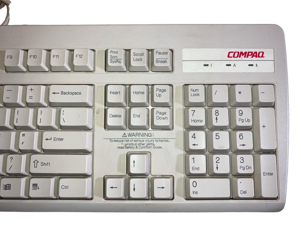 Vintage Compaq Keyboard PS/2 166516-006 Model KB-9860 | eBay