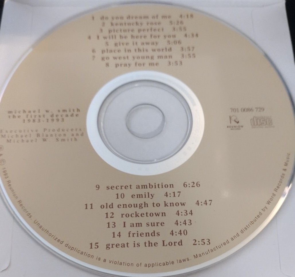 The First Decade 1983~1993 by Michael W. Smith (CD only) | eBay
