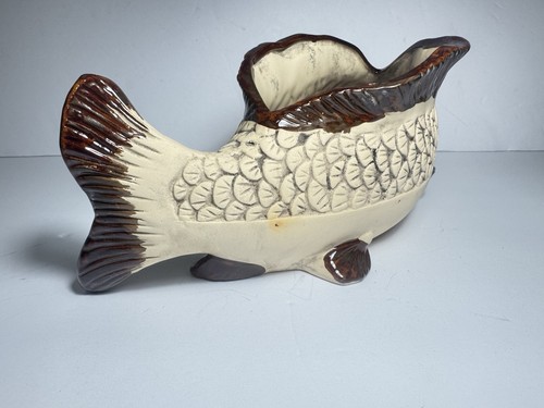 Vintage Ceramic Carp Fish Basket Planter plant pot-succulents | eBay
