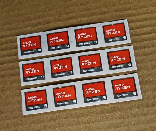 AMD RYZEN 9 7000 series STICKER 17MM X 20MM Genuine & New ( 12 PCS per ...