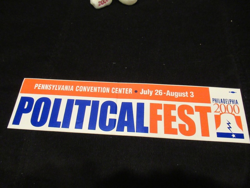 RNC CONVENTION MEMORABILIA - POLITICALFEST PHILADELPHIA 2000 | eBay