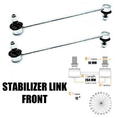 2x Stabilizer Sway Bar Link Front For Mitsubishi Lancer EVO Ex 2007 ...