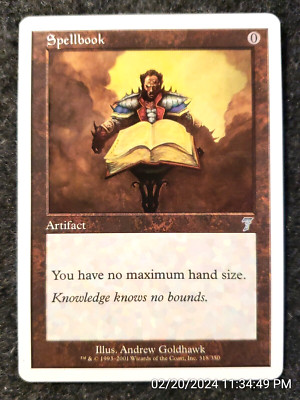 Spellbook 7th Edition NM Artifact NEVER PLAYED MAGIC THE GATHERING CARD ...
