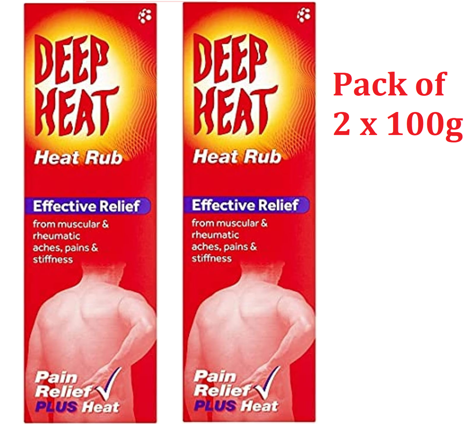 Deep Heat Cream Fast Pain Relief Rub Aches Pains Stiffness Muscle ...