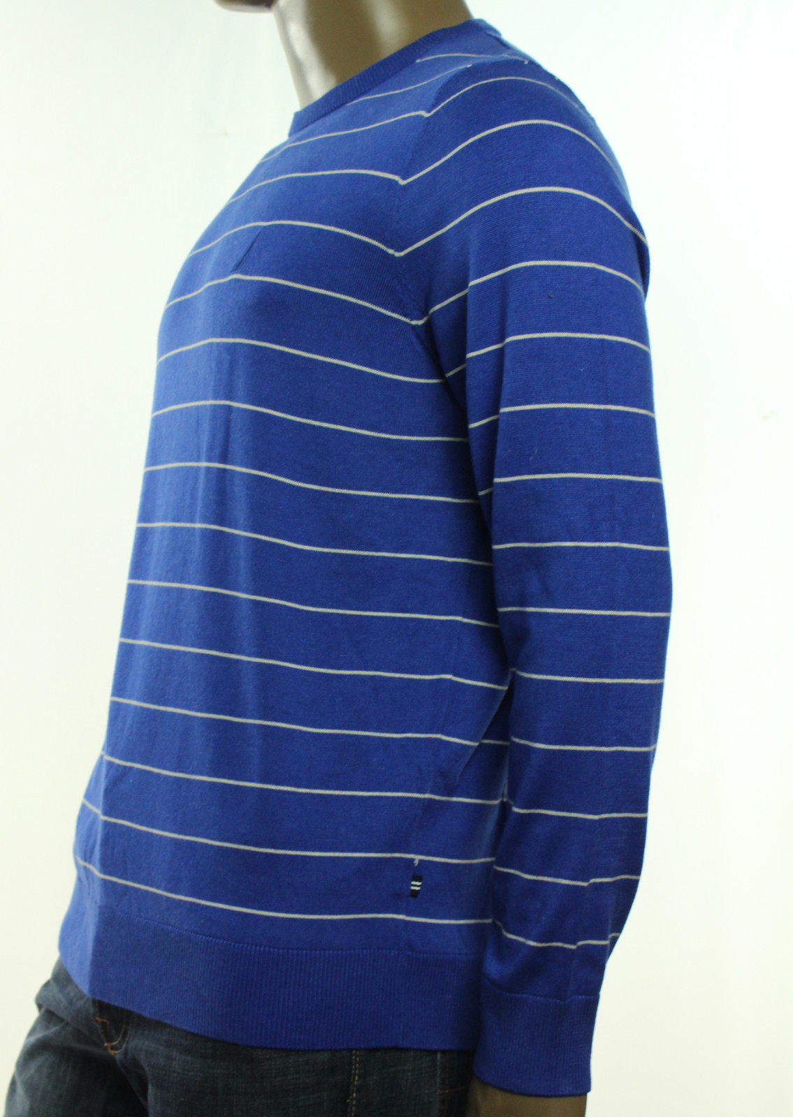 NEW NAUTICA LUXURY PERFORMANCE CREW NECK COTTON MODAL STRIPE PULLOVER ...