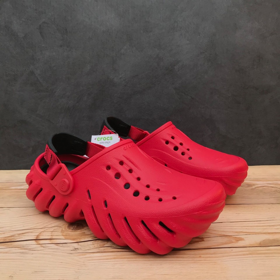 Crocs Echo Clog Red & Black Select-a-Size | eBay
