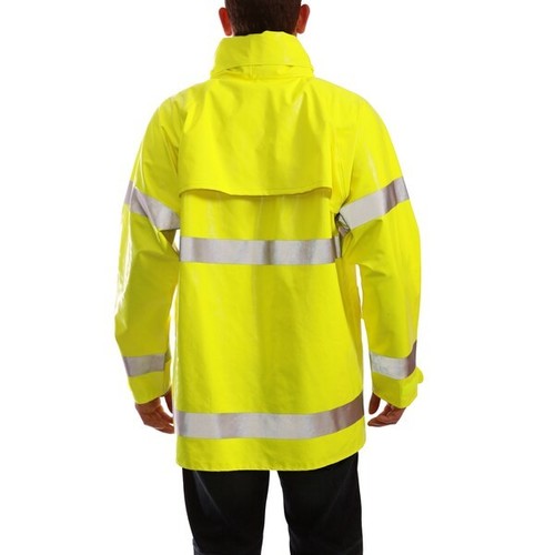 Tingley J53122 Flame Resistant Rain Jacket, Pvc, Class 3 R, Green ...