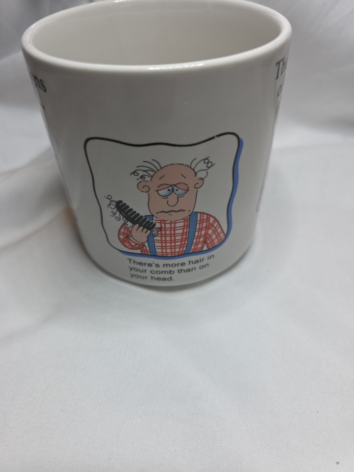Russ Funny Old Man Coffee Cup Mug "The Warning Signs of Getting Old ...