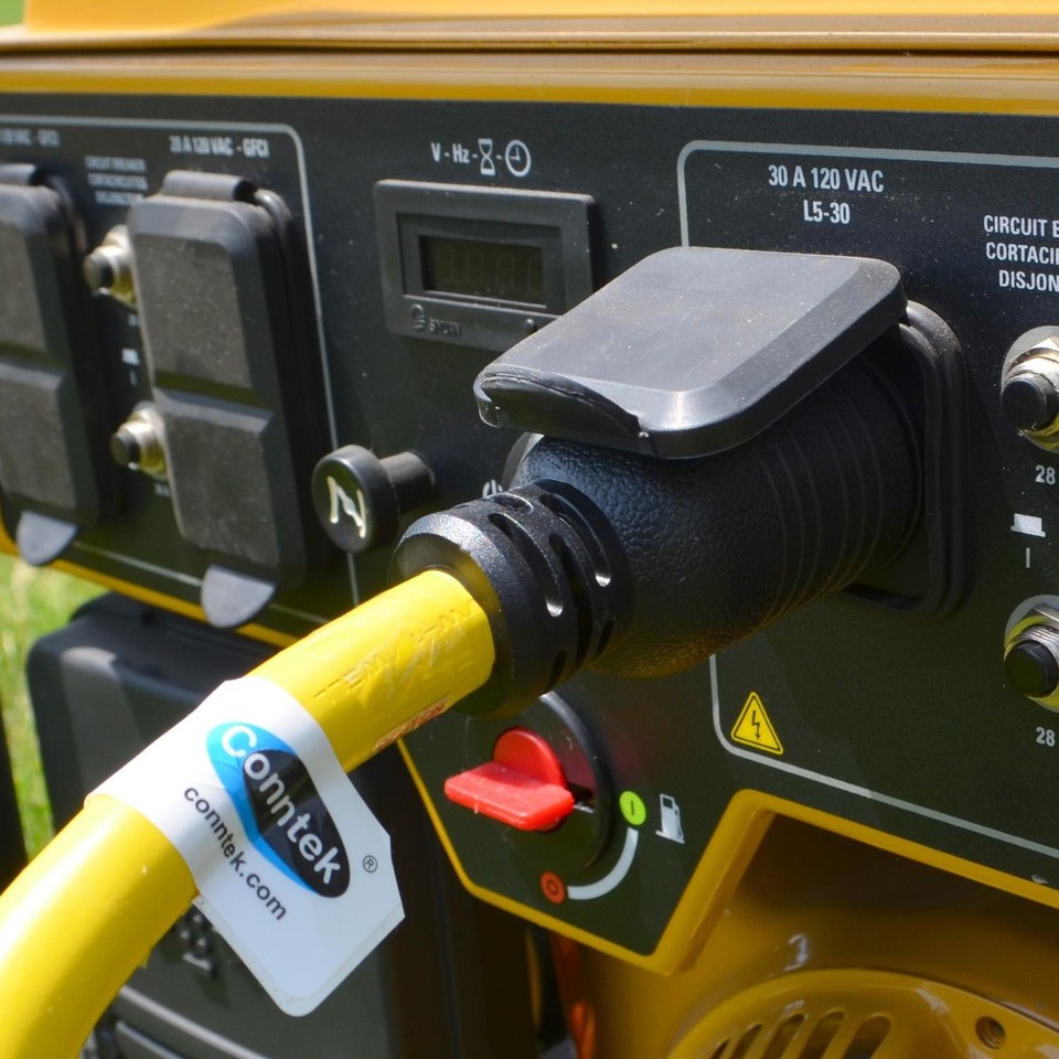 Conntek 50FT 30 Amp Generator Extension Cord NEMA L5-30P/L5-30R Twist ...