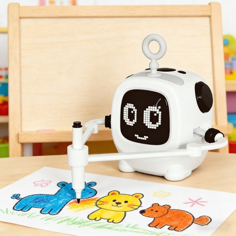 Interactive Voice Assistant Educational Drawing Robot Toy For Kids ...