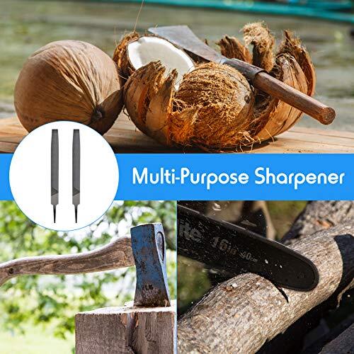 Axe File Sharpener Set 2pcs 8inch Flat Metal Axe File Rectangular Cut ...