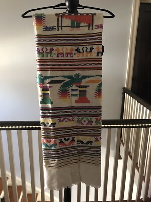 aztec / Western needle point Tapestry 36”x72” Saddle Blanket, Table ...