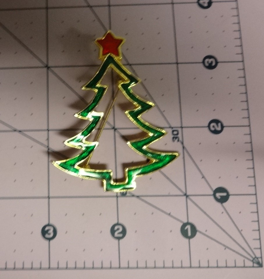 Vintage Signed AAI Christmas Tree Enamel Conture Pin Brooch | eBay