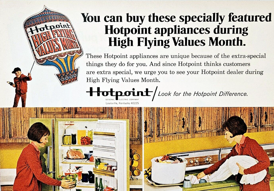 Hotpoint refrigerator washer dryer ad vintage appliance advertisement ...