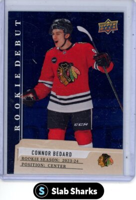2023 UPPER DECK CONNOR BEDARD ROOKIE DEBUT BLUE IMAGE VARIANT RC #1 | eBay