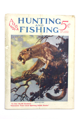1929 HUNTING and FISHING Magazine -Aug. Issue - 5 Cents | eBay