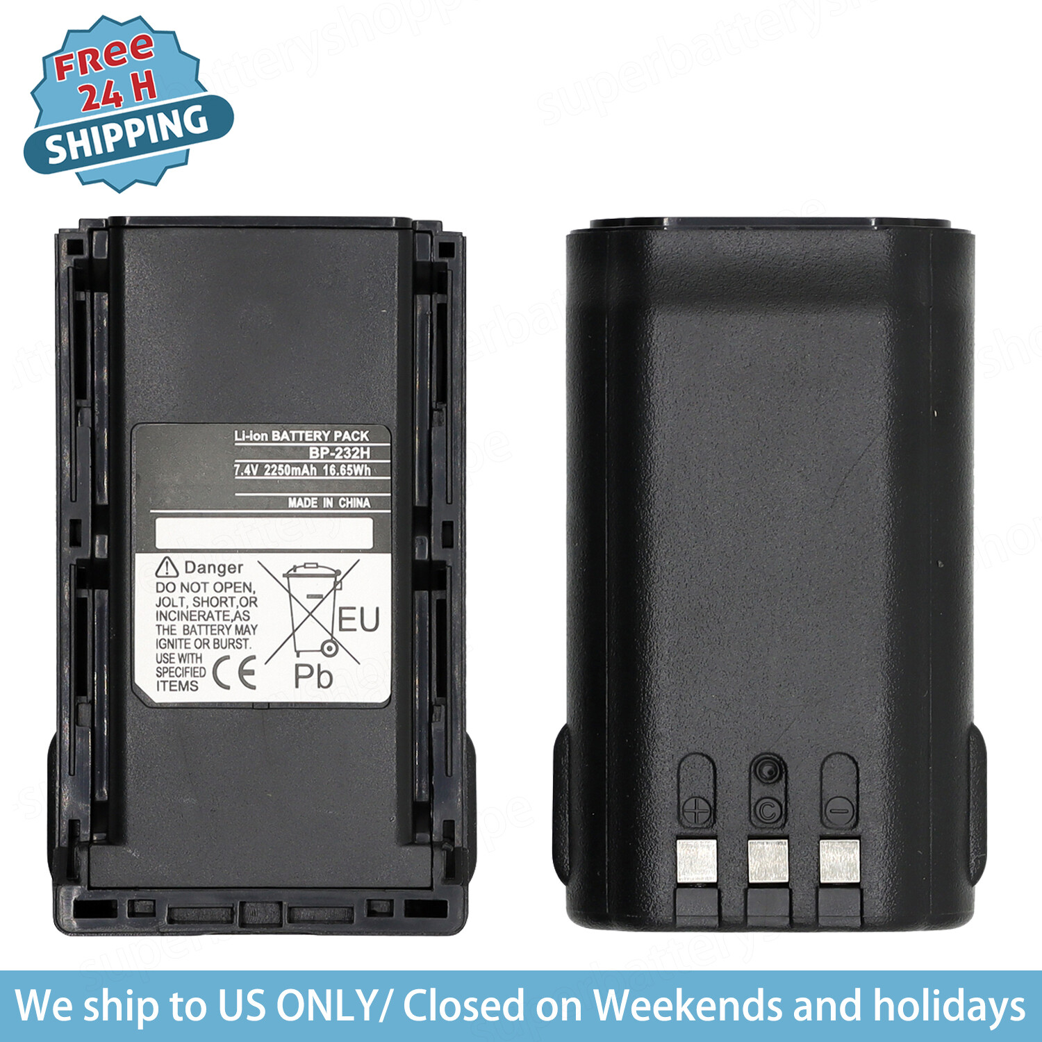 New Battery BP-232 For Icom A14 A14S IC-F14 IC-F16 IC-F24 IC-F26 IC-F33 ...