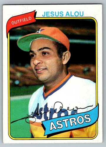 1980 TOPPS BASEBALL CARD ASTROS JESUS ALOU #593 | eBay