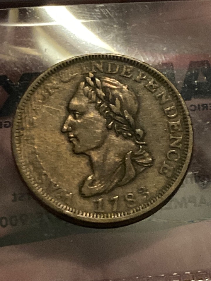 UNITY STATES AMERICA COLONIAL COPPER COIN 1783 WASHIGTON INDEPENDENCE ...