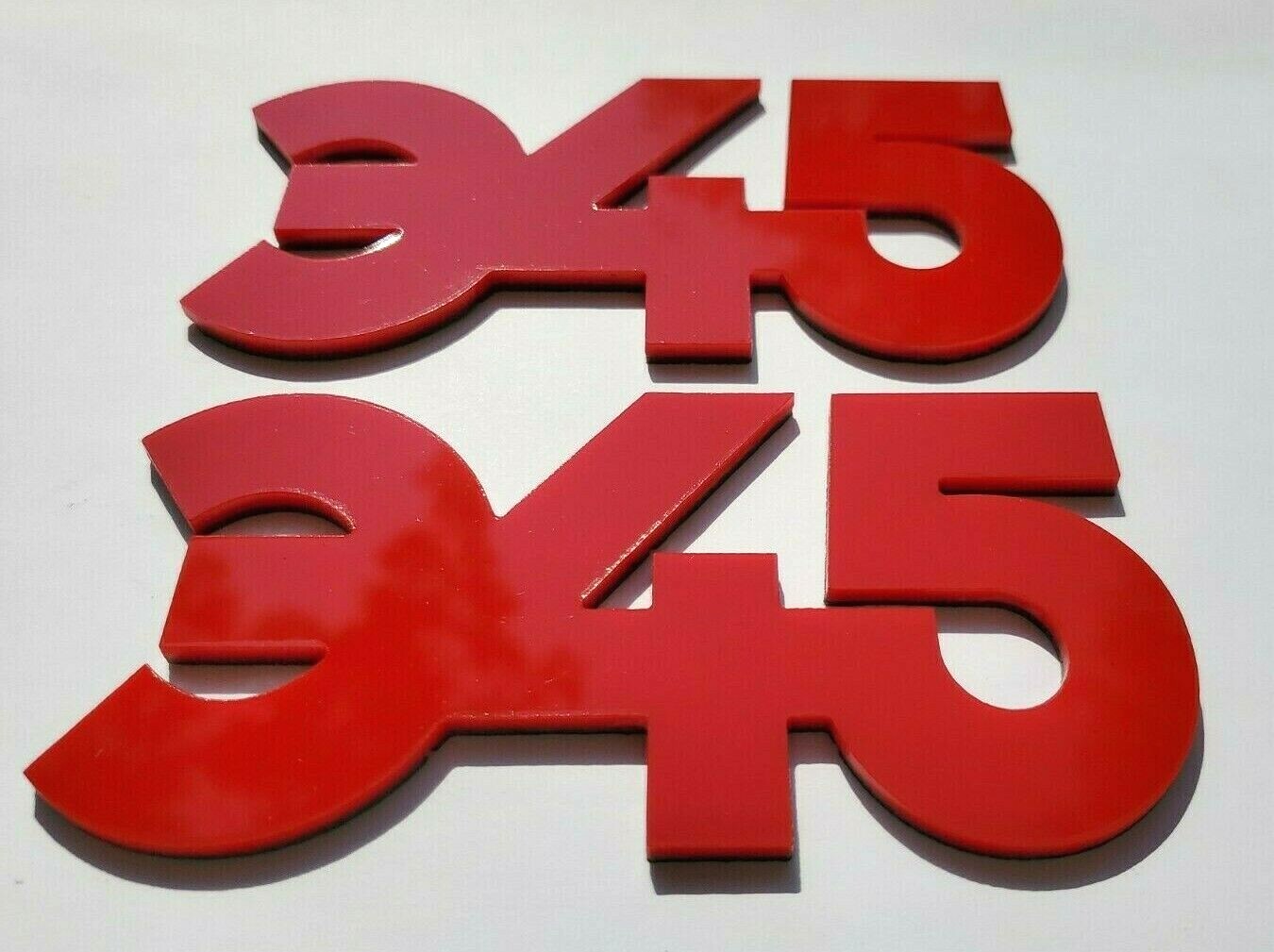 Red Pair Emblems fits Dodge 345 5.7L Hemi Fender Challenger Charger ...