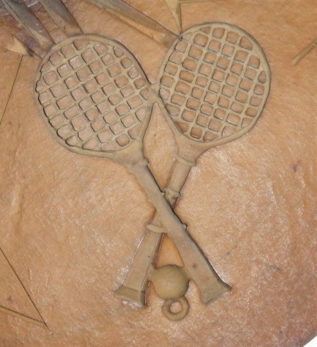 Vintage 9” Rubber Spin Casting Mold 5 Pair Crossed Tennis Racket Raquet ...