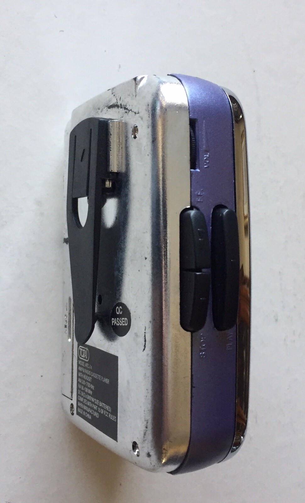 VTG TOZAJ AM/FM Radio & Stereo Cassette Player W/Headphones MODEL ATC ...